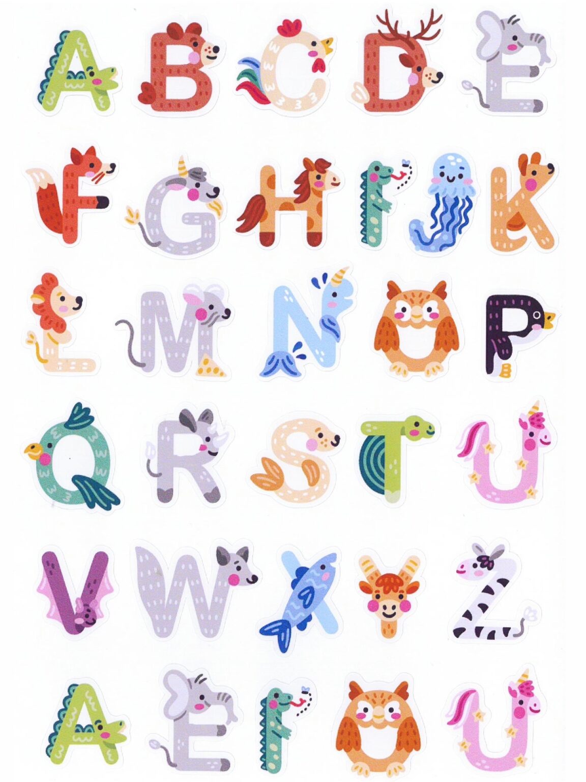 Animal Alphabet Stickers - Imagine That